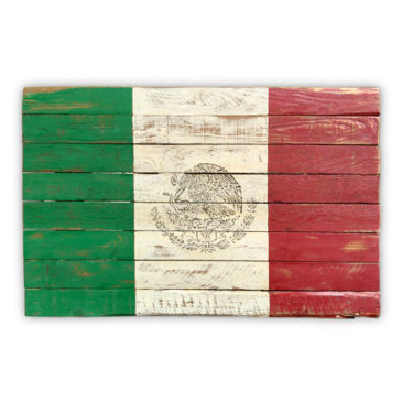 Mexico Vintage Wooden Flag | United Mexican States Wooden Flag